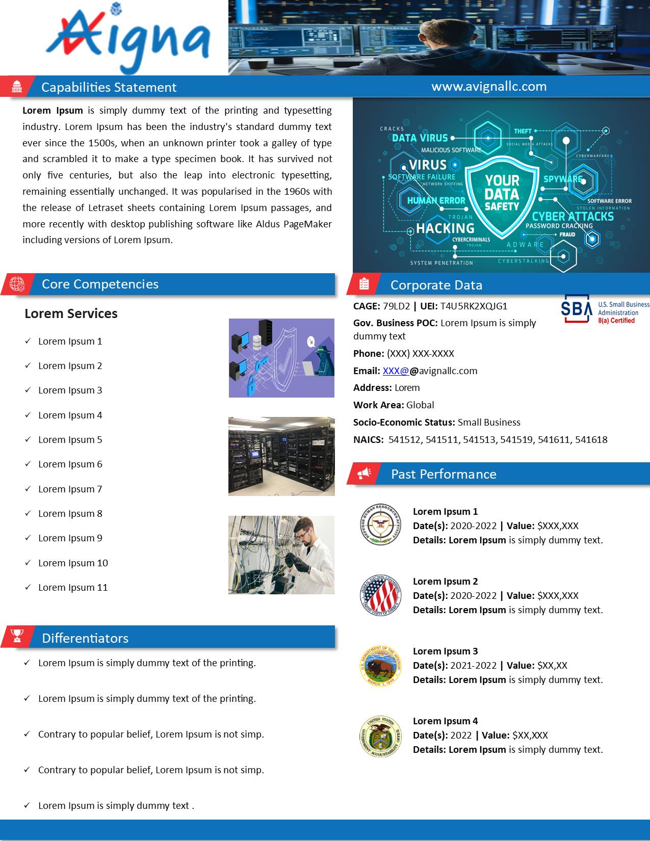 SBDG Federal Client Portal – AVIGNA LLC (79LD2)