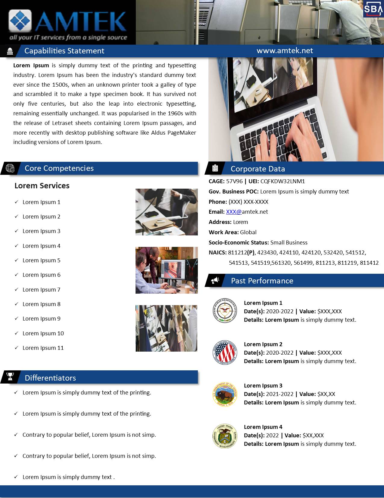SBDG Federal Client Portal – Amtek Computer Services (57V96)