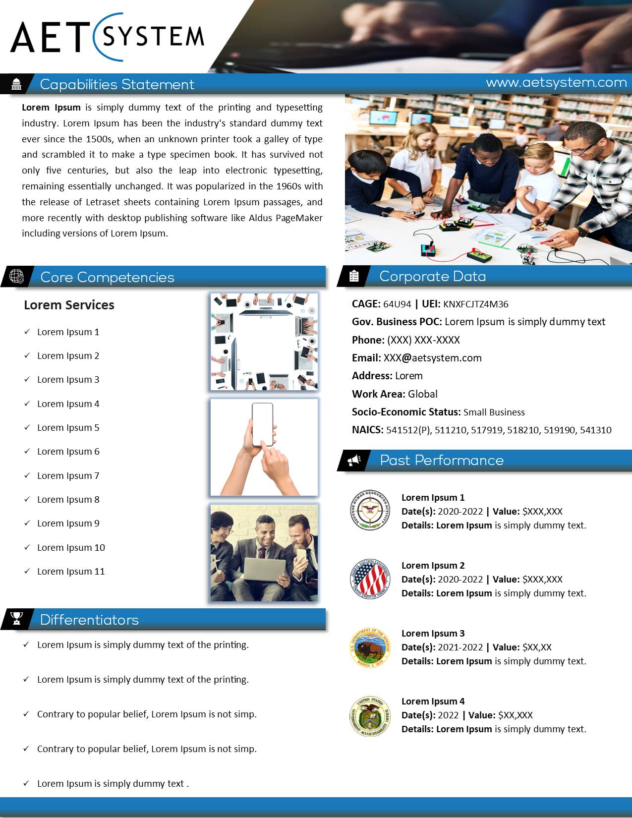 SBDG Federal Client Portal – AET SYSTEM INC. (64U94)