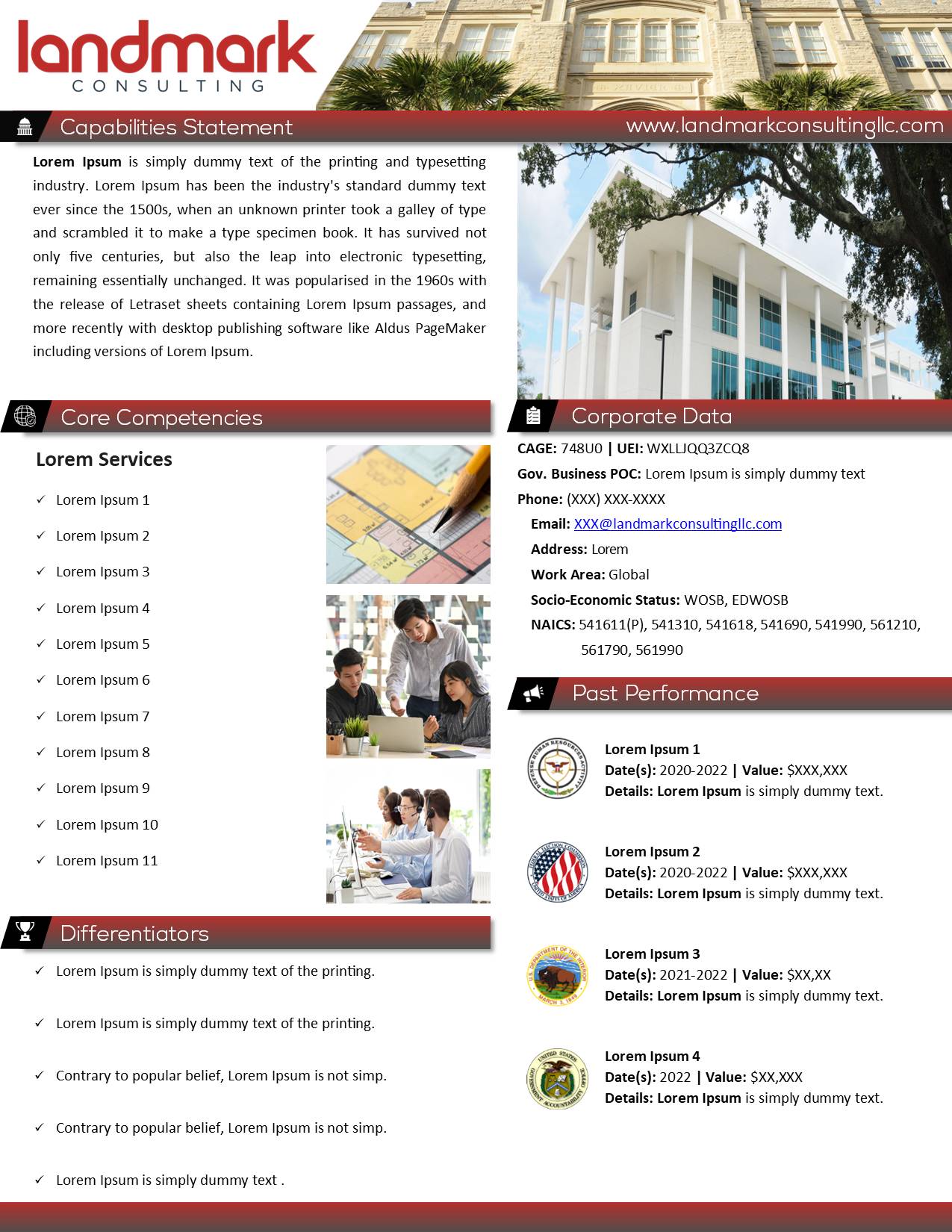 SBDG Federal Client Portal – Landmark Consulting, LLC (748U0)