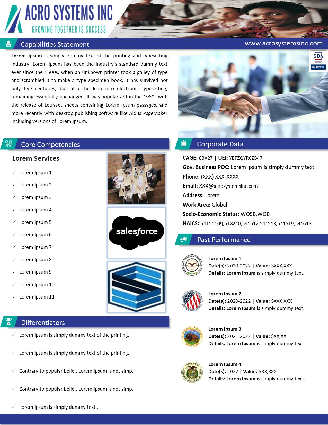 SBDG Federal Client Portal – ACRO SYSTEMS INC (83X27)