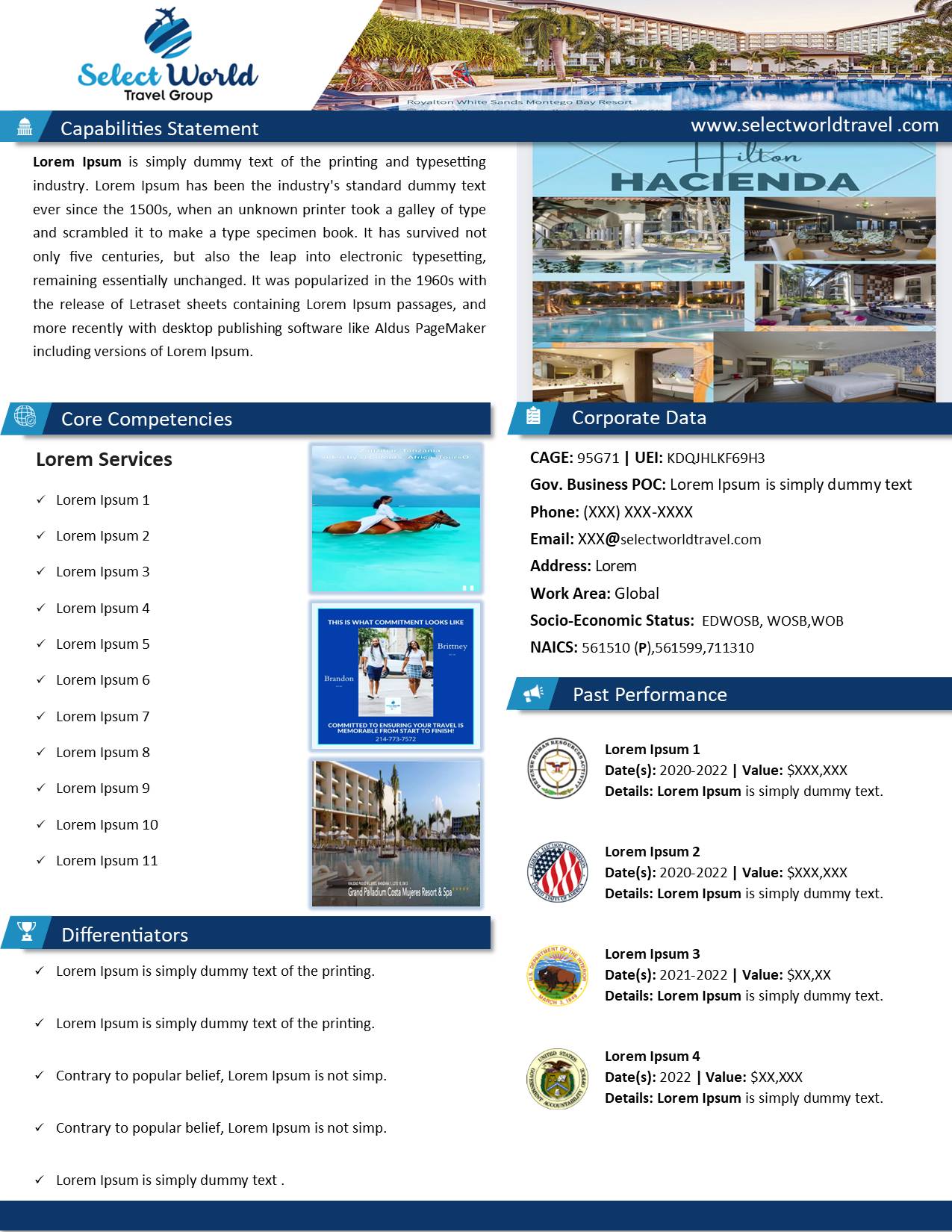 SBDG Federal Client Portal – SELECT WORLD TRAVEL GROUP, INC. (95G71)